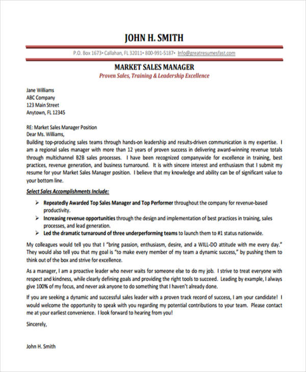 15 Job Application Letters For Manager Free Word PDF Format Download