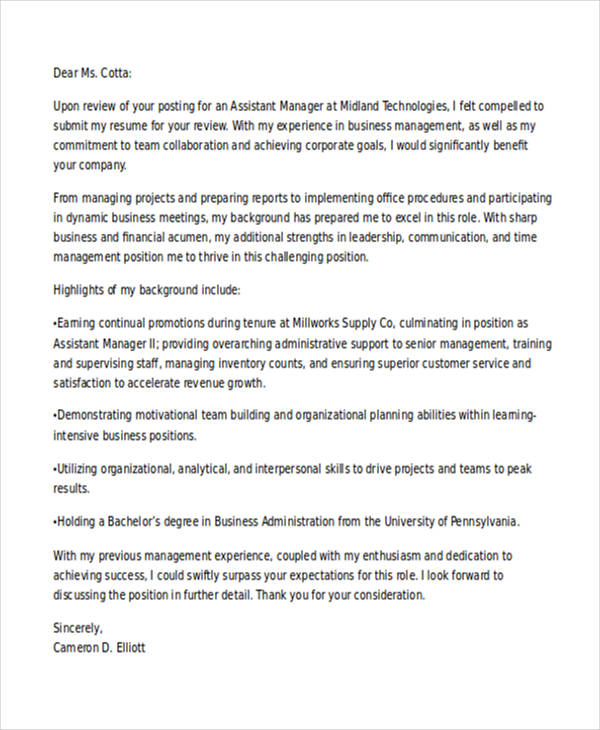 15+ Job Application Letters for Manager - Free Word, PDF Format Download