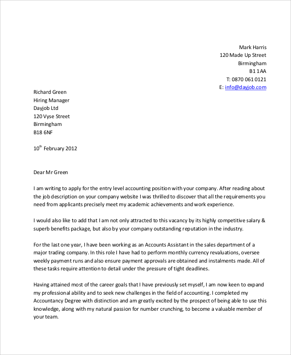 32+ Job Application Letter Samples