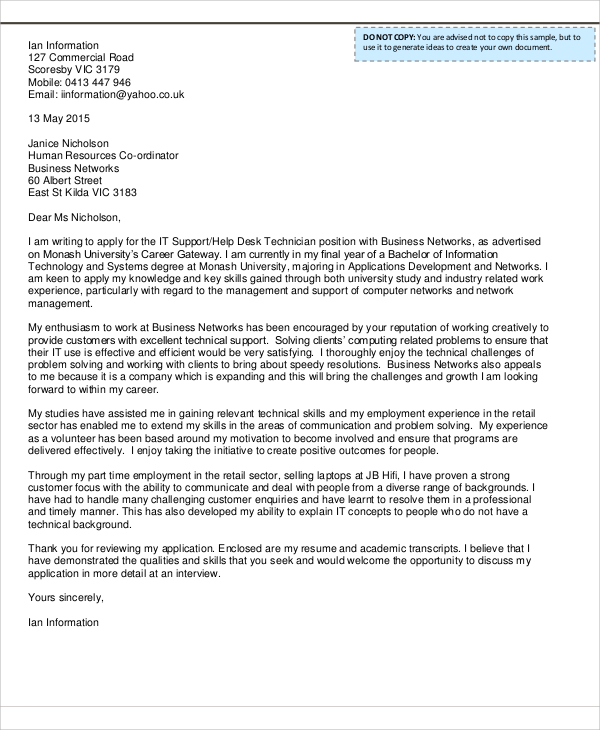 32+ Job Application Letter Samples