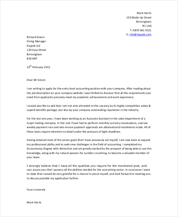 53+ Job Application Letters in PDF