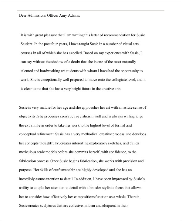 20+ Sample College Application Letters - PDF, DOC