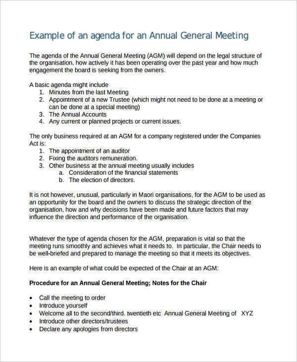 26 Agenda Format Templates