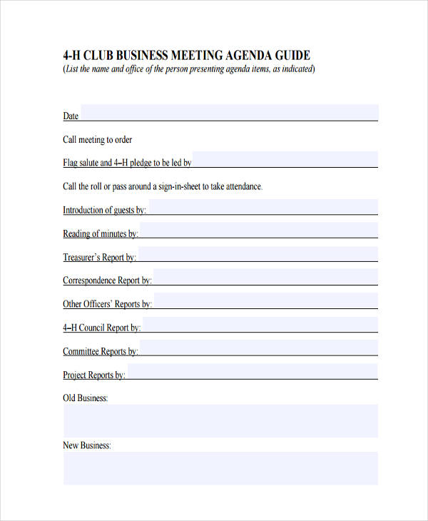 26+ Agenda Format Templates