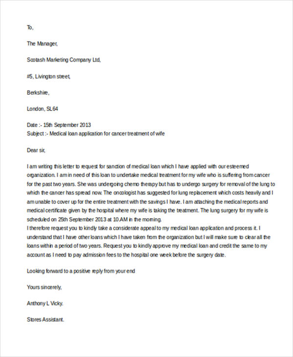 22 Sample Loan Application Letters PDF DOC