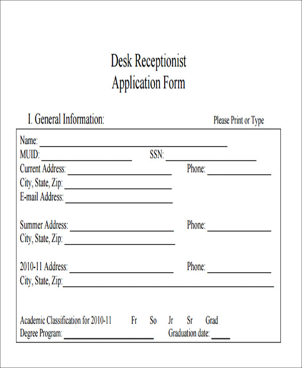 49+ Job Application Form Templates | Free & Premium Templates