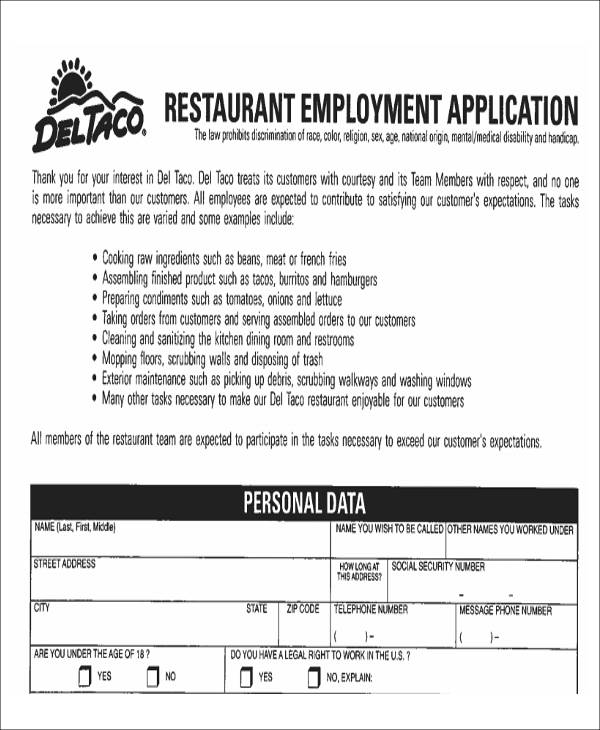 49+ Job Application Form Templates