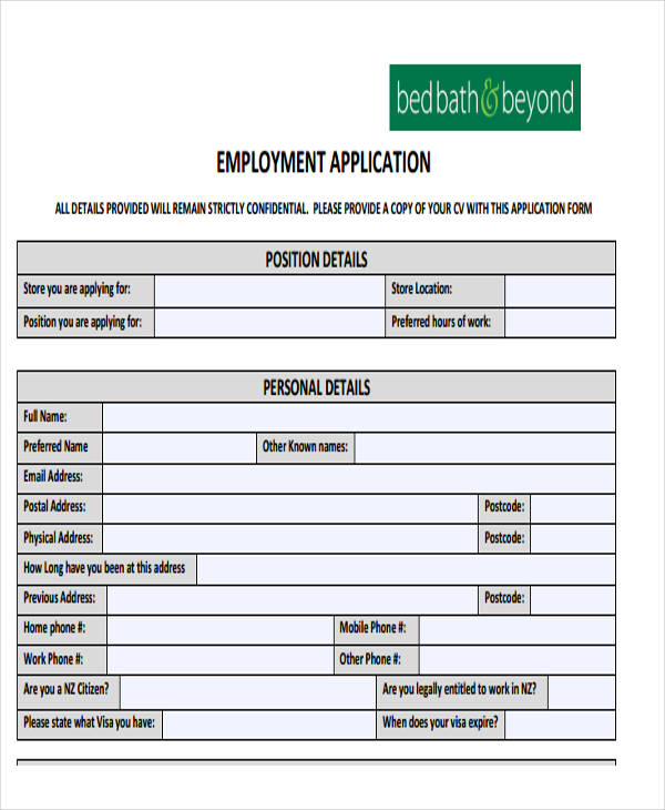 49+ Job Application Form Templates