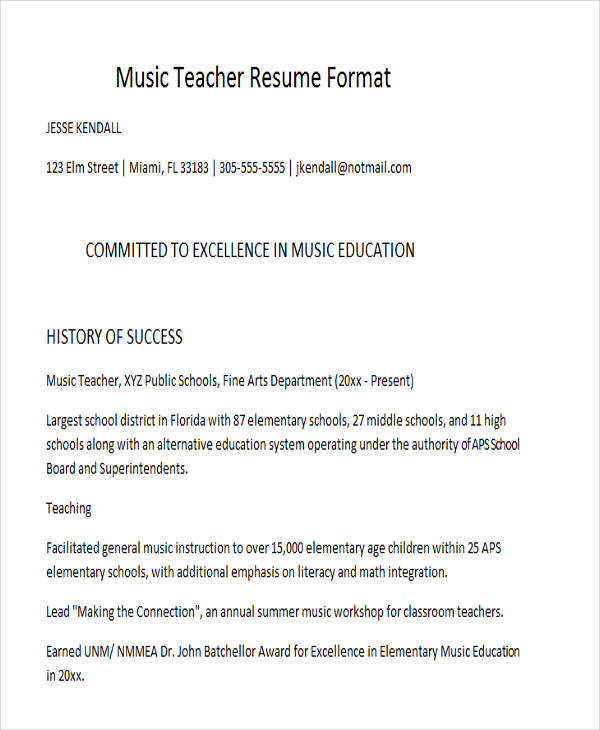 25+ Teacher Resume Templates in Word