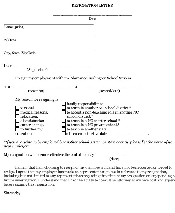 Medical Resignation Letters Template - 11+ Free Word, PDF Format Download