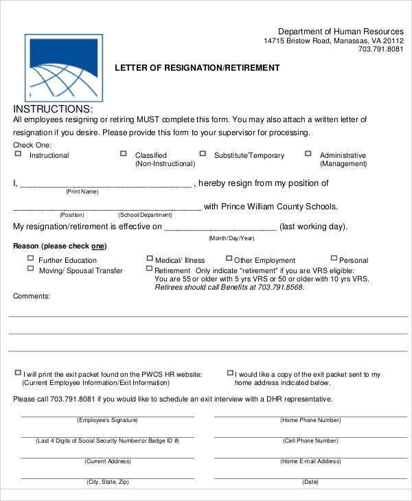 Medical Resignation Letters Template - 11+ Free Word, PDF Format Download