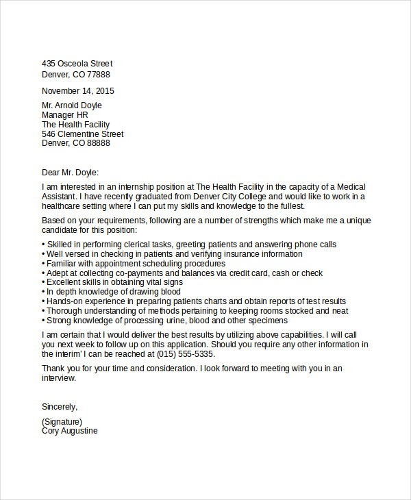 Free 14+ Sample Job Application Letter for Doctors