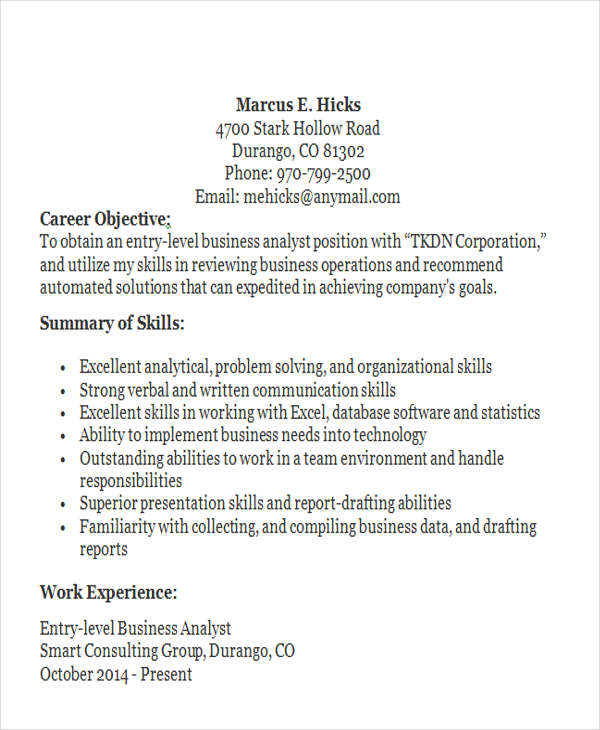 30+ Business Resume Templates - PDF, DOC