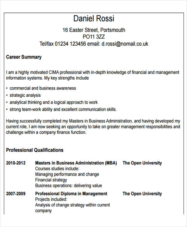 30+ Business Resume Templates - PDF, DOC