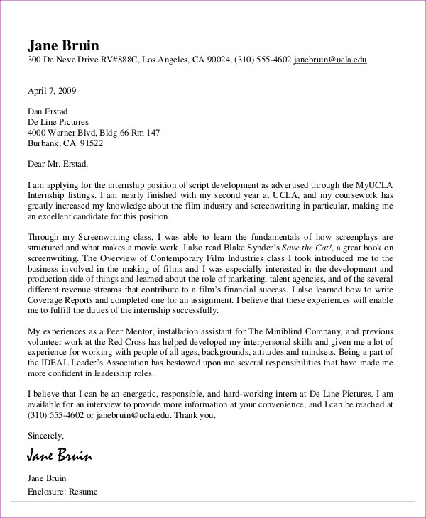 Cover Letter For Work Immersion Sample My XXX Hot Girl