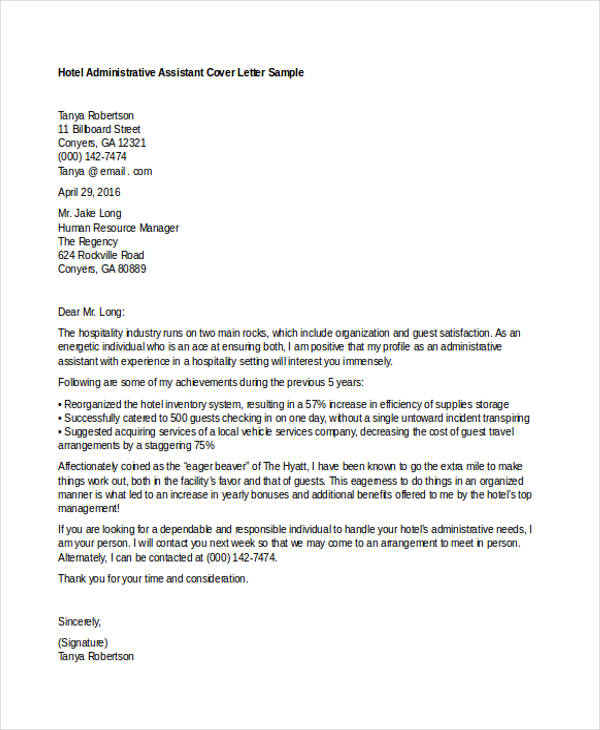 10+ Job Application Letter For Administrative Assistant - Free Sample ...