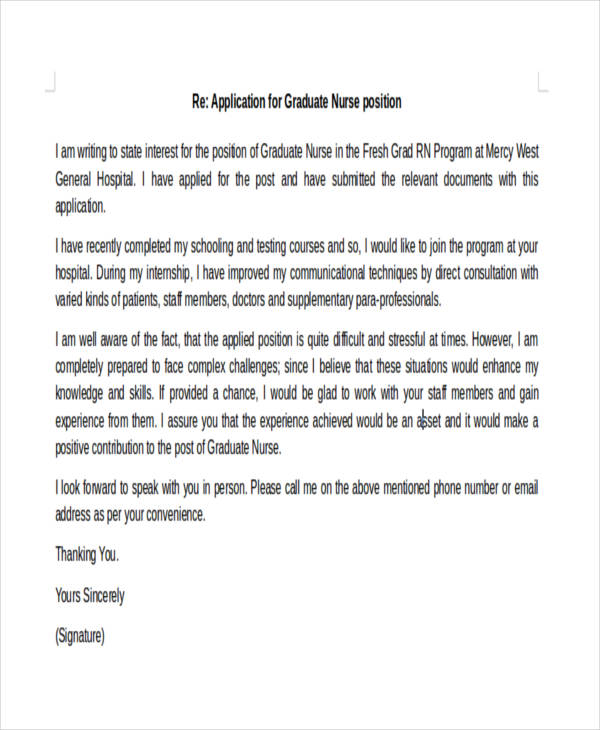 Application Letter Sample For A Fresh Graduate 12 Common Cover Letter 
