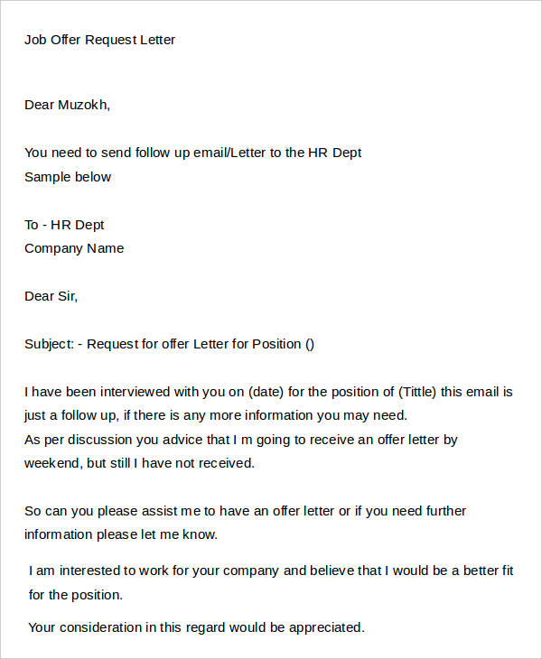 34+ Offer Letter Examples - Free Word, PDF Documents Download