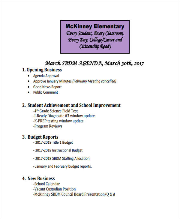16+ Classroom Agenda Examples - Free Sample, Example Format Download