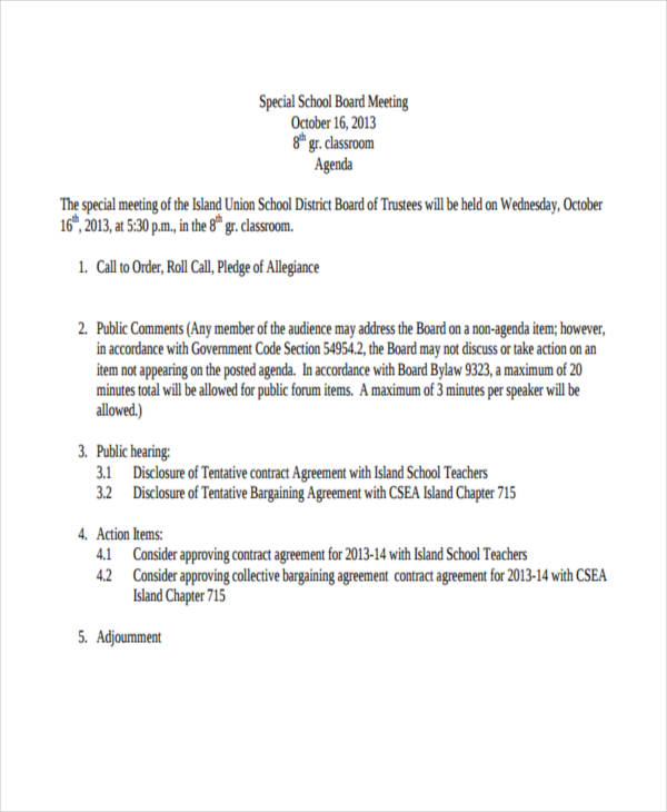 16+ Classroom Agenda Examples - Free Sample, Example Format Download