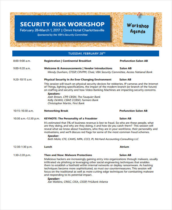 Workshop Agenda Samples - 17+ Free Sample, Example Format Download