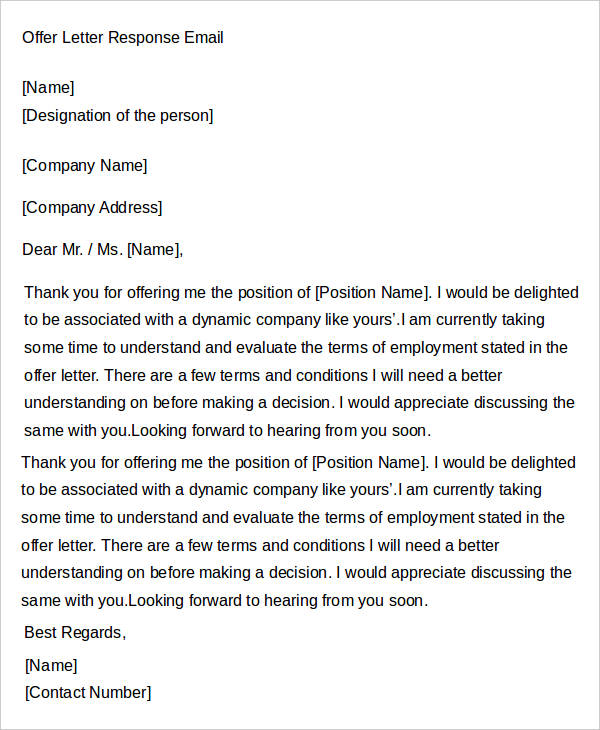 34+ Offer Letter Examples - Free Word, PDF Documents Download