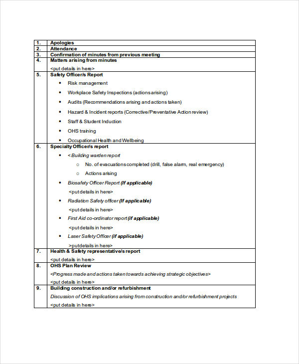 10+ Meeting Agenda Samples - Free Sample, Example Format Download