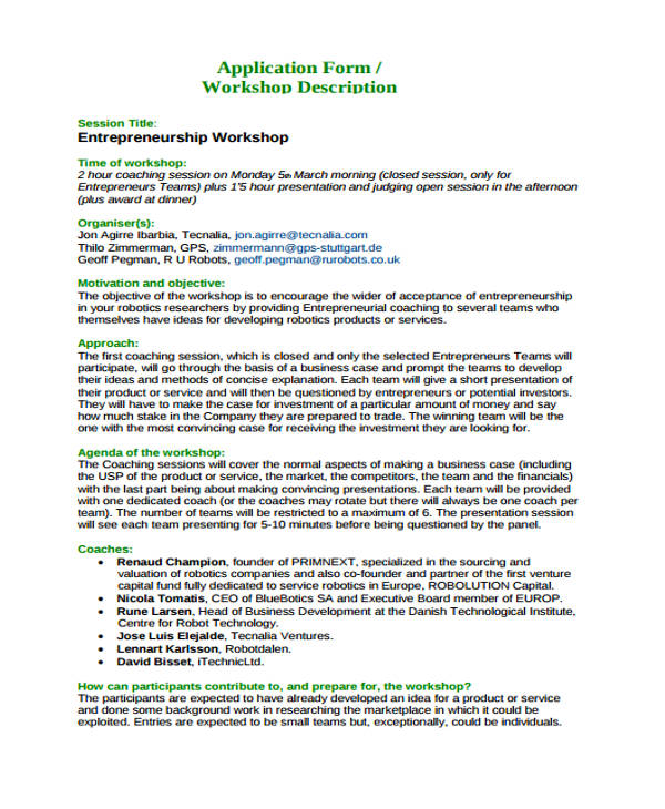 Workshop Agenda Samples - 17+ Free Sample, Example Format Download