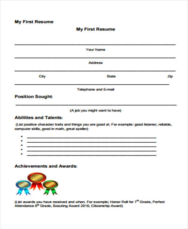 19+ First Resume Templates - PDF, DOC