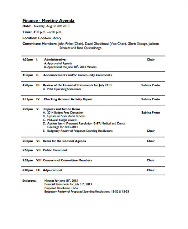 Review Agenda Templates - 10+ Free Word, PDF, Doc Format Download