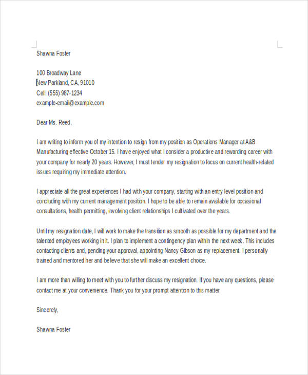 10+ Sample Retirement Resignation Letters - Free Sample, Example ...