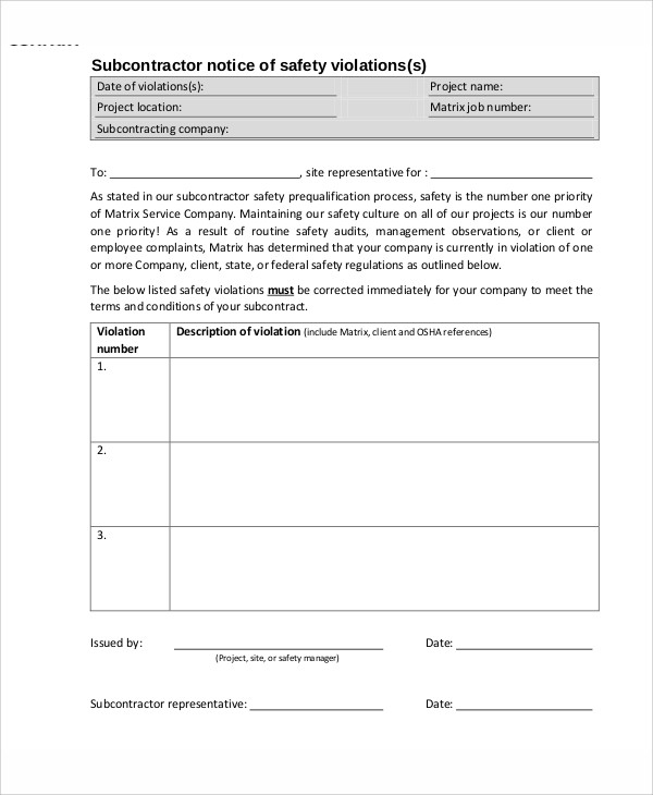 17+ Sample Safety Warning Letter Templates - PDF, DOC, Apple Pages