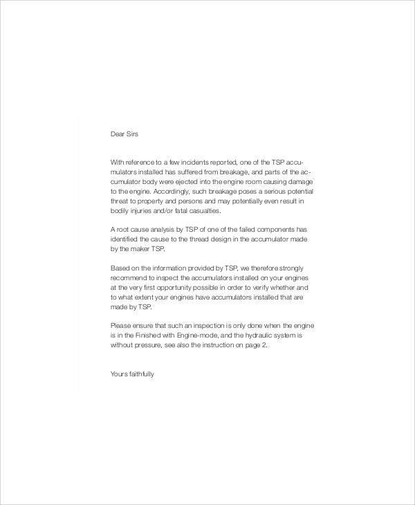 17+ Sample Safety Warning Letter Templates - PDF, DOC, Apple Pages