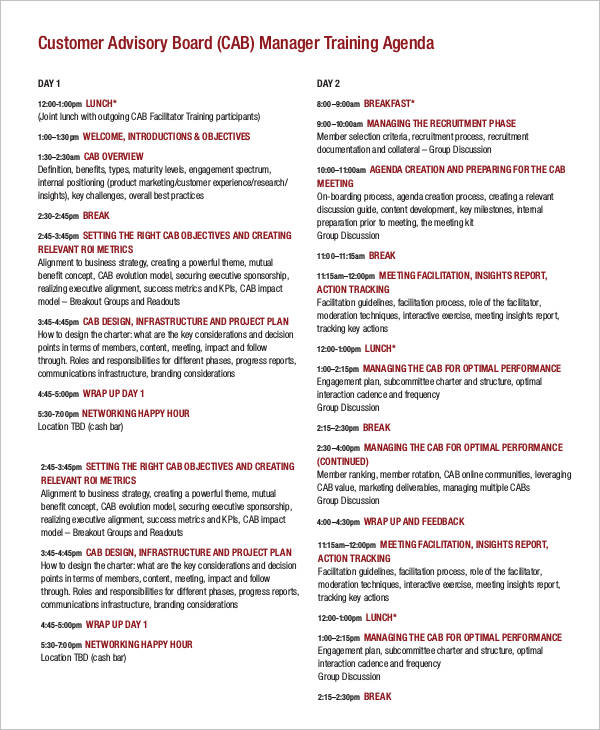 11+ Advisory Agenda Templates - Free Word, PDF Format Download