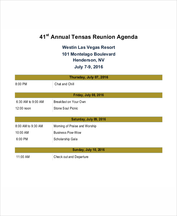 Samples Of Family Reunion Program Arts Arts