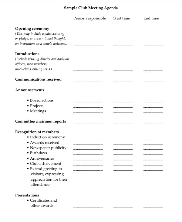 8+ Sample Ceremony Agenda - Free Sample, Example Format Download