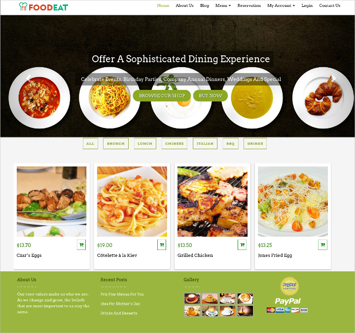 Food Ordering Food Ordering Website Template