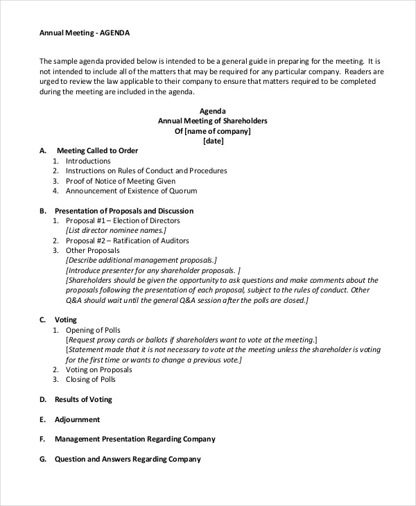 6+ Sample Action Agenda - Free Sample, Example Format Download