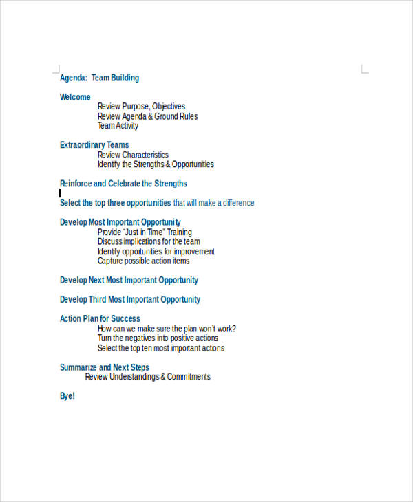 Team Agenda Templates 11 Free Word PDF Format Download Team Agenda Templates 11 Free Word PDF Format Download