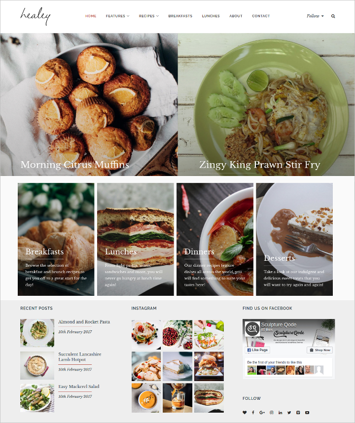 15+ Food Recipes Website Themes & Templates