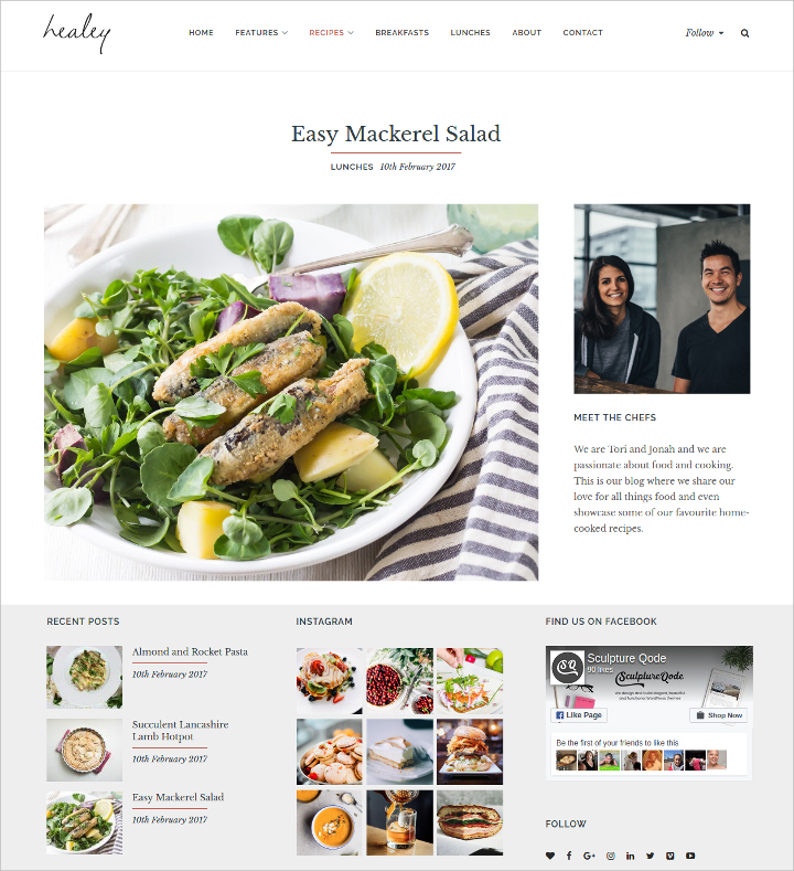 15+ Food Recipes Website Themes & Templates