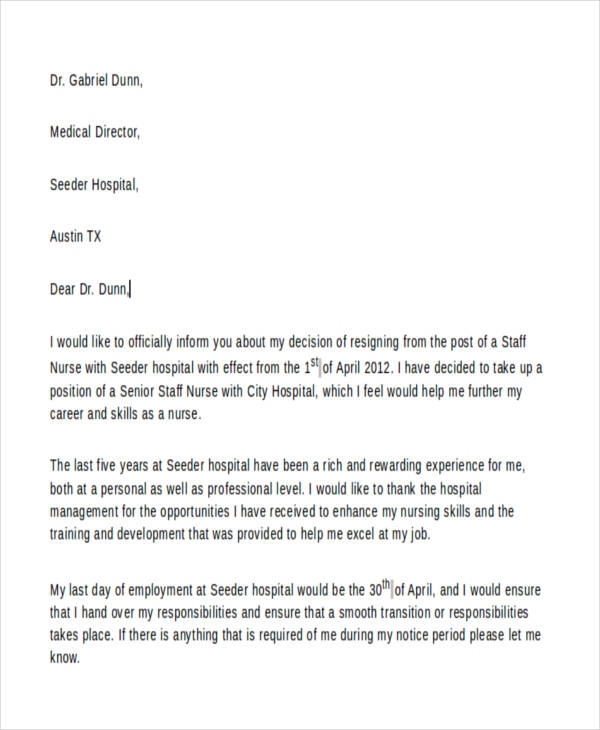 28 Resignation Letter Templates And Examples