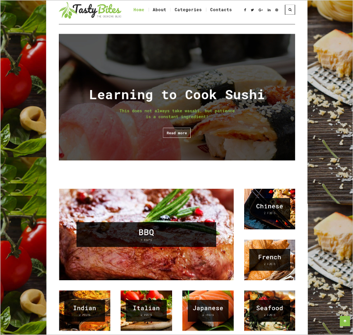15+ Food Recipes Website Themes & Templates