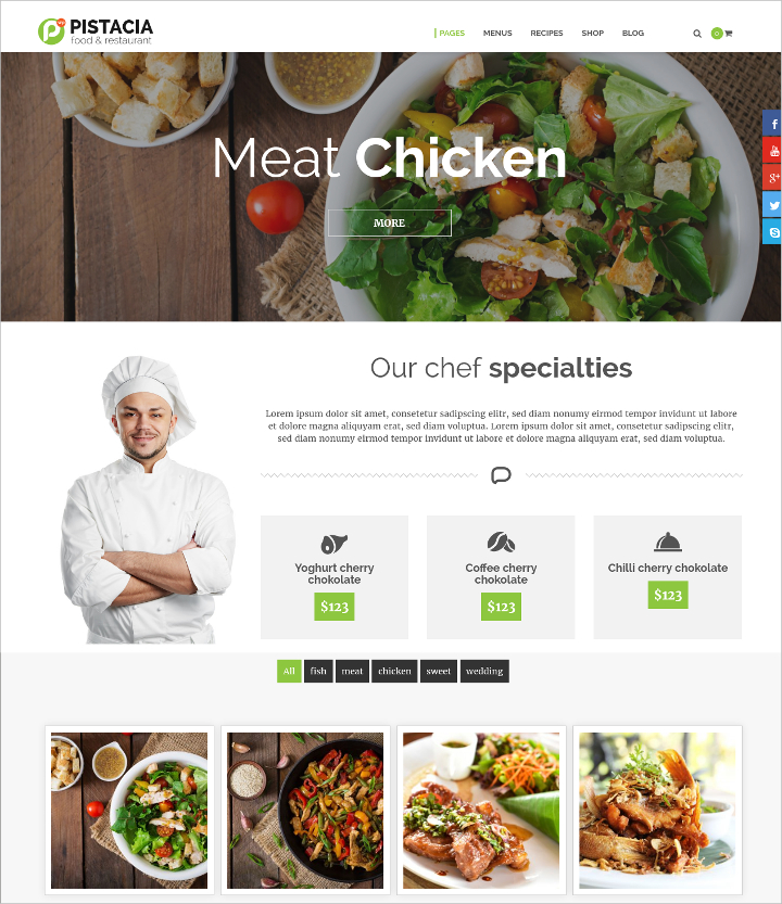 15+ Food Recipes Website Themes & Templates