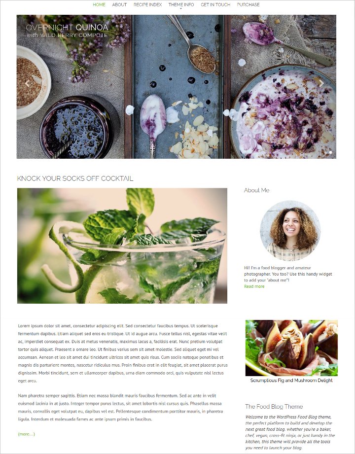 15+ Food Recipes Website Themes & Templates