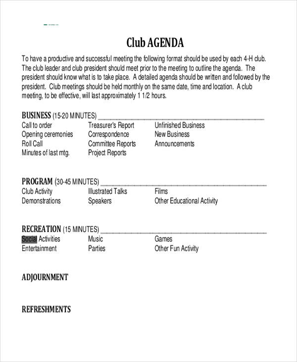 44+ Agenda Templates in PDF | Free & Premium Templates