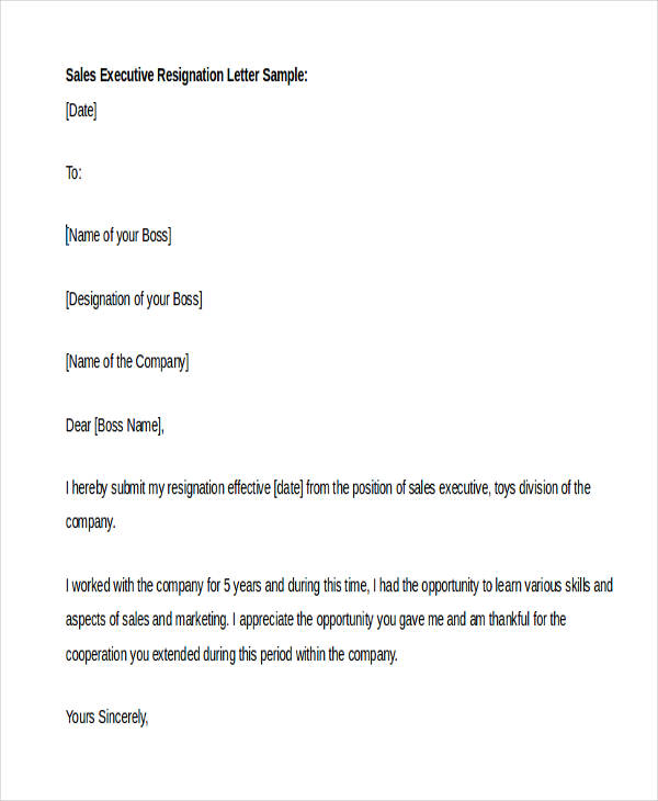 28+ Resignation Letter Templates and Examples