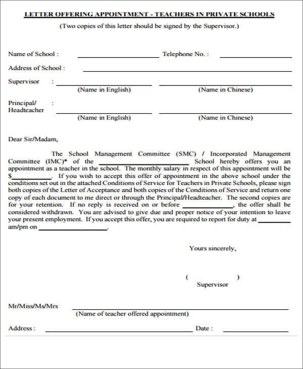 Free appointment Letters - 52+ Free Word, PDF Documents Download
