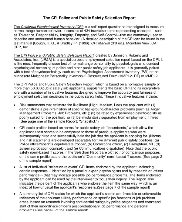 9+ Police Report Templates - Free Sample, Example Format Download