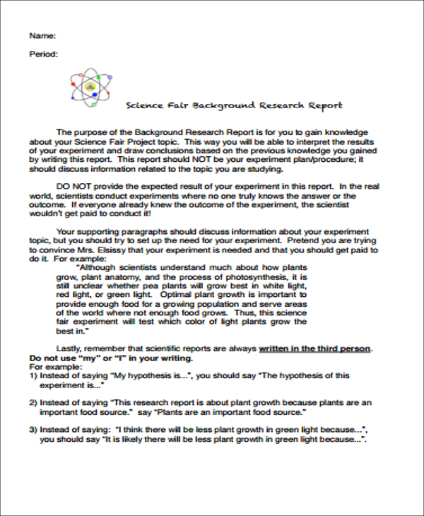8 Background Report Examples